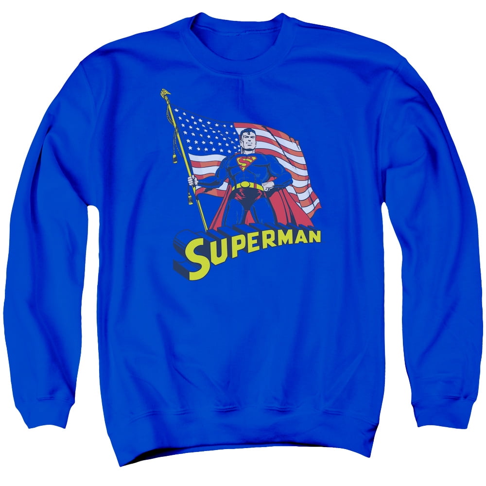 Superman - American Flag - Crewneck Sweatshirt - Large - Walmart.com