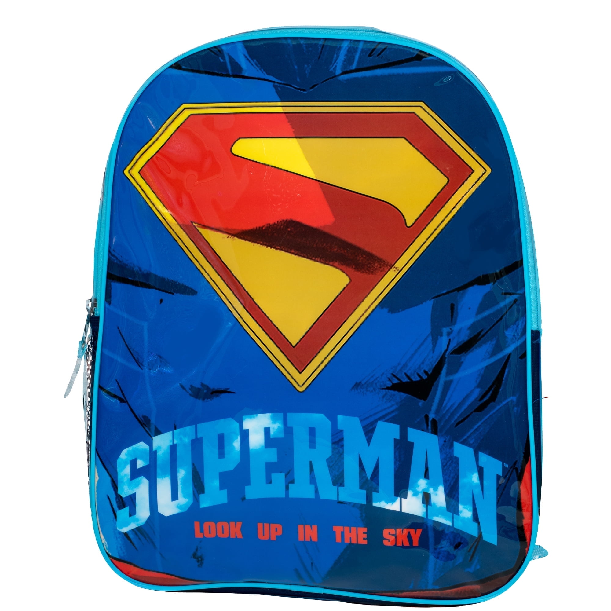 Superman Backpack, 15" Superhero School Bag for Boys, Blue - Walmart.com