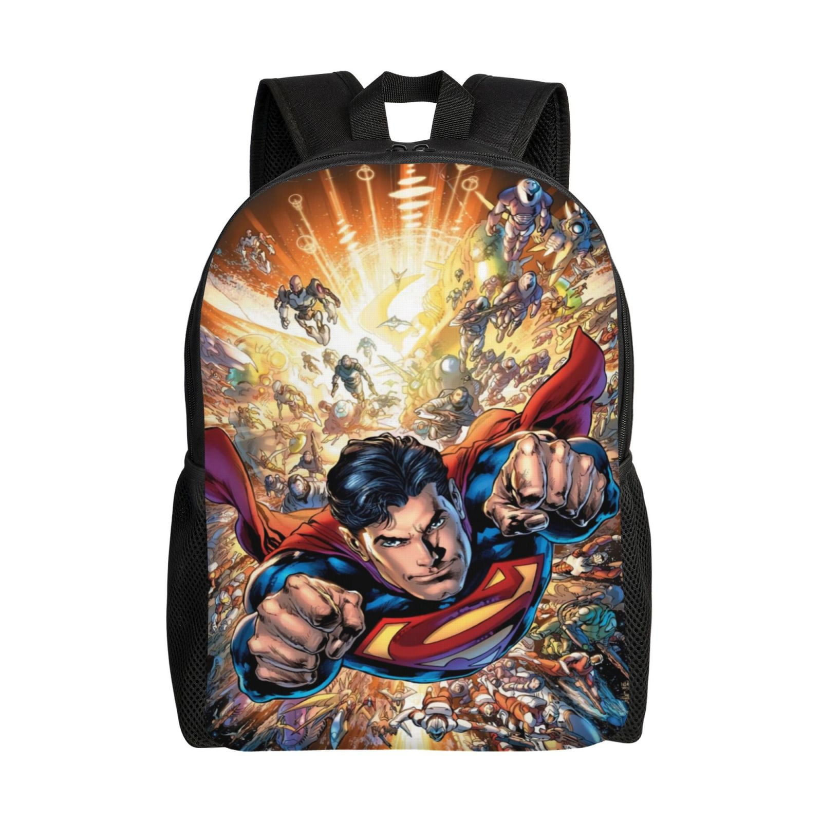 Superman Backpack, 3D Printed Cartoon Laptop Bag Bookbag, Lightweight ...