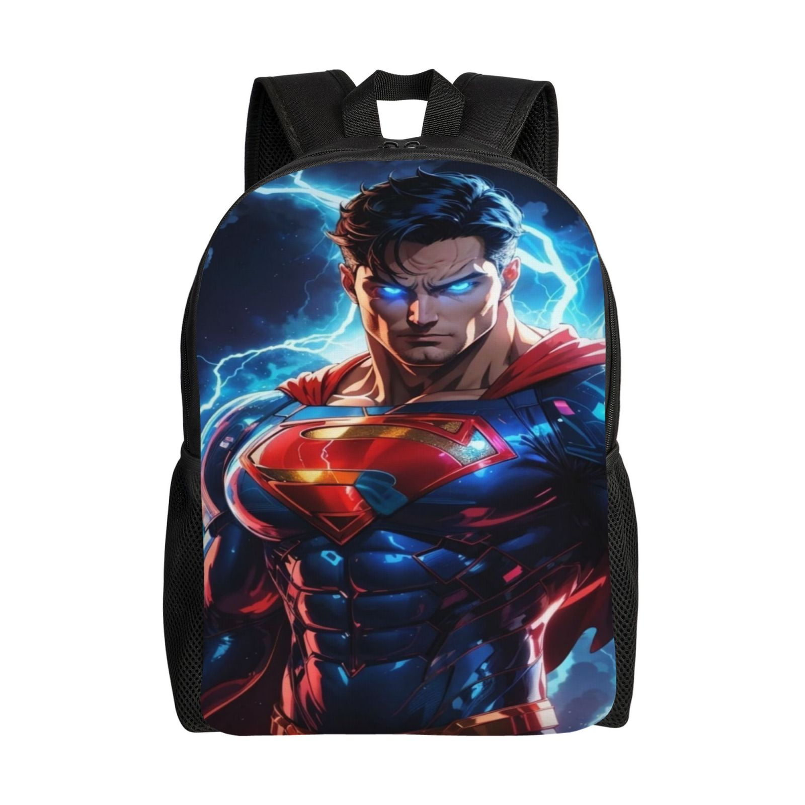 Superman Backpack Cartoon Casual Students Laptop Bags Bookbag ...