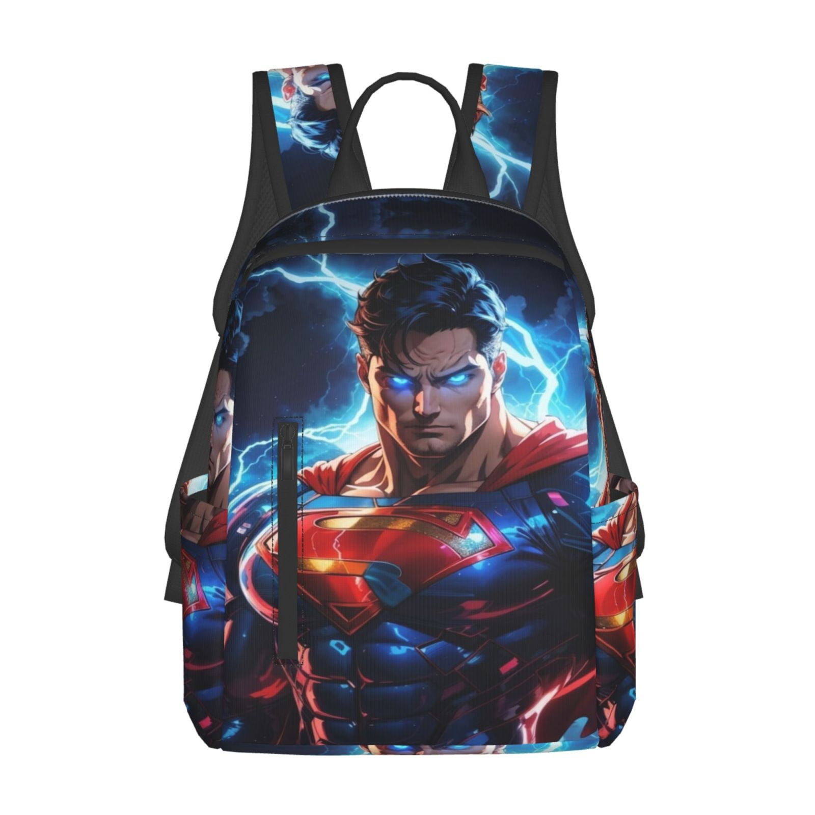 Superman Backpack Cute Cartoon Students Laptop Bags Bookbag Lightweight ...