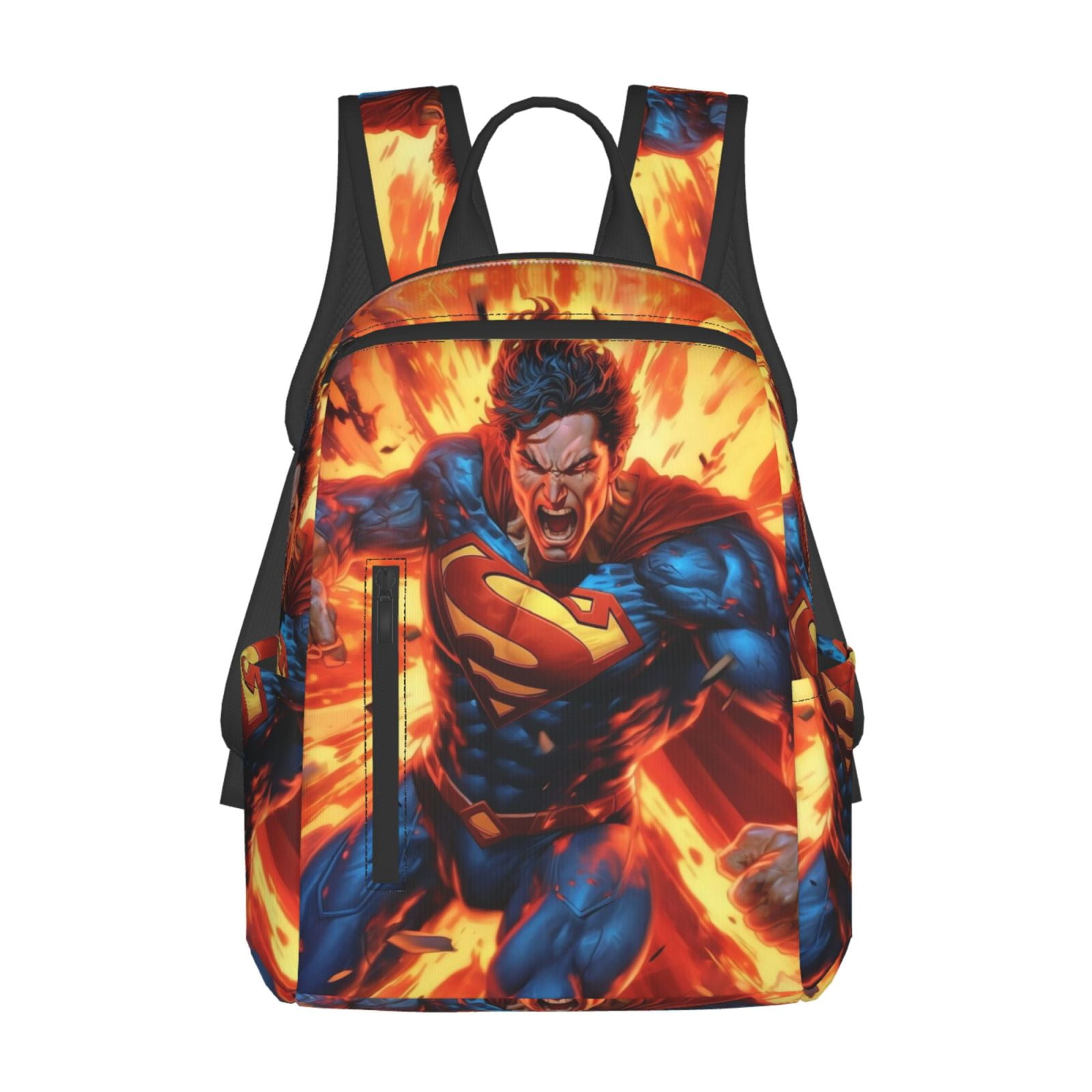 Superman Backpack Cute Cartoon Students Laptop Bags Bookbag Lightweight ...