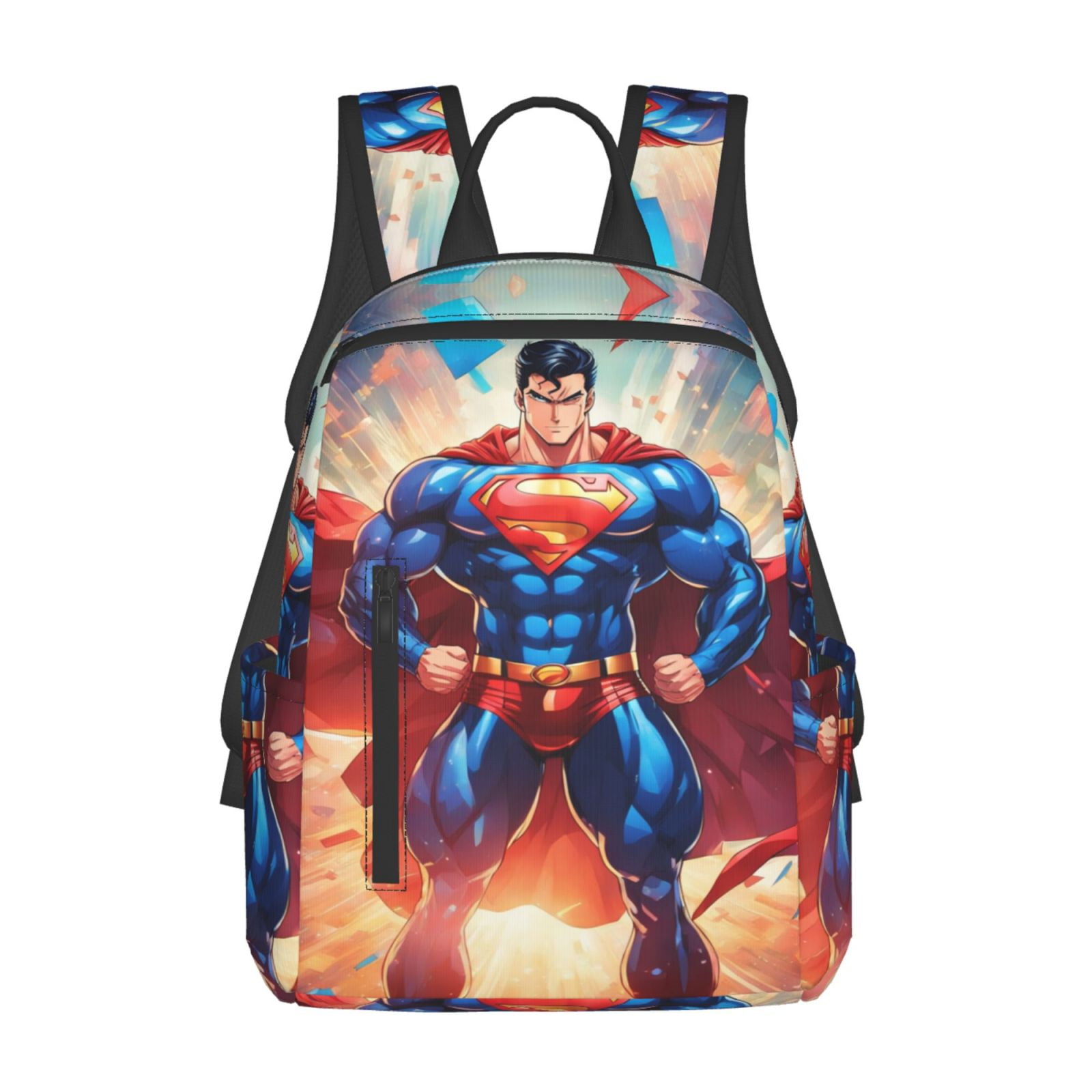 Superman Backpack Cute Cartoon Students Laptop Bags Bookbag Lightweight ...