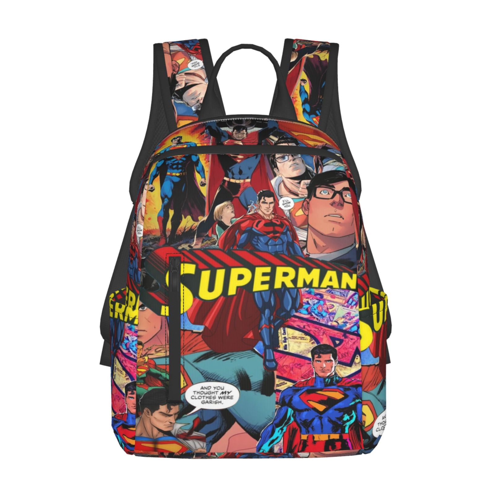 Superman Backpack Cute Cartoon Students Laptop Bags Bookbag Lightweight ...