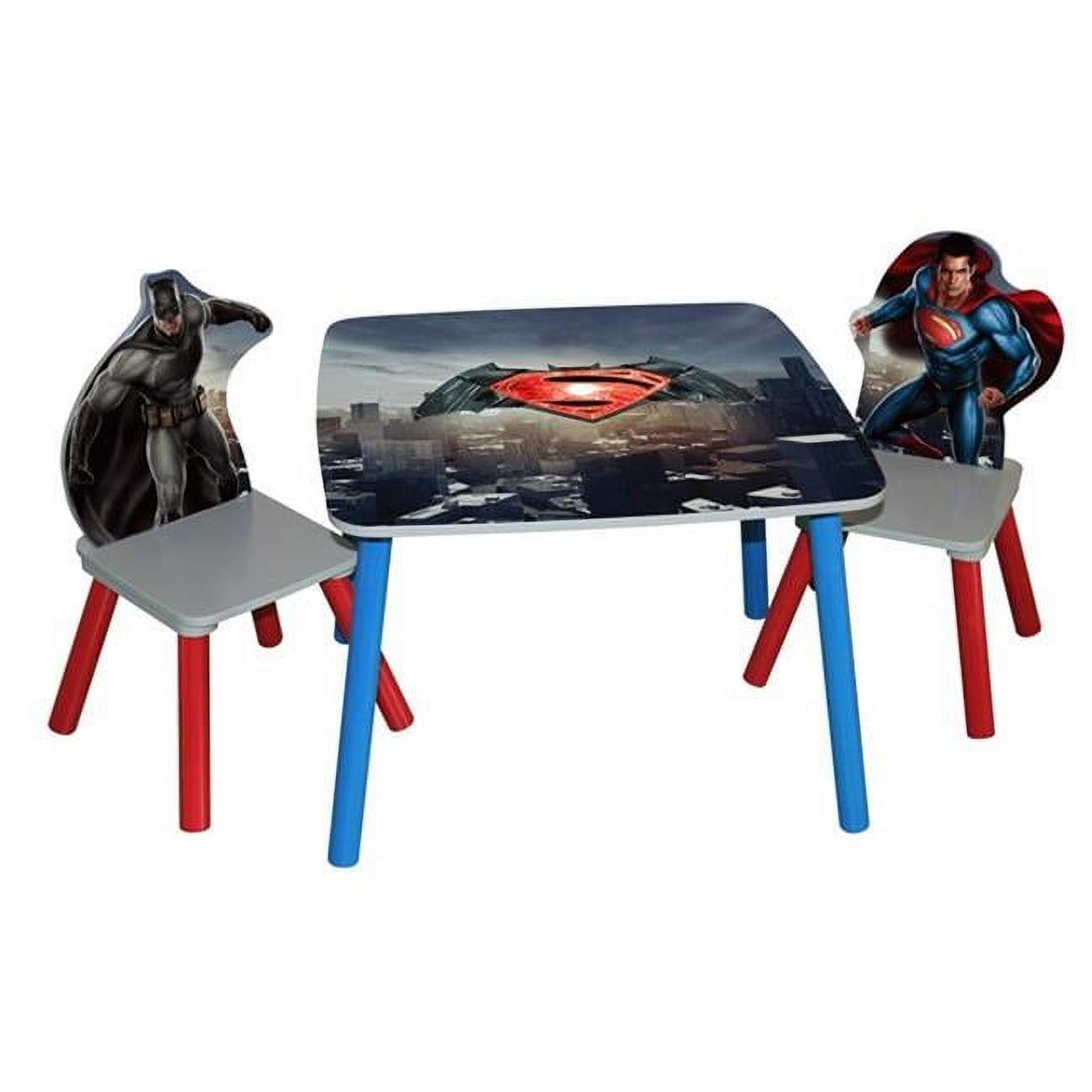 Superman & Batman Dawn of Justice Wooden Table & Chair Set - Walmart.com