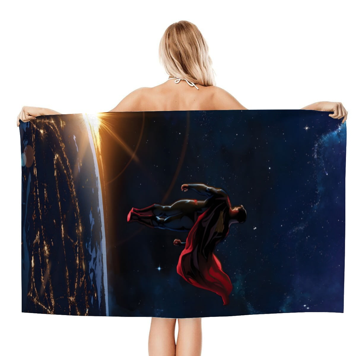 Superman Beach Quick Drying Towel, eye-catching design, quick-drying ...
