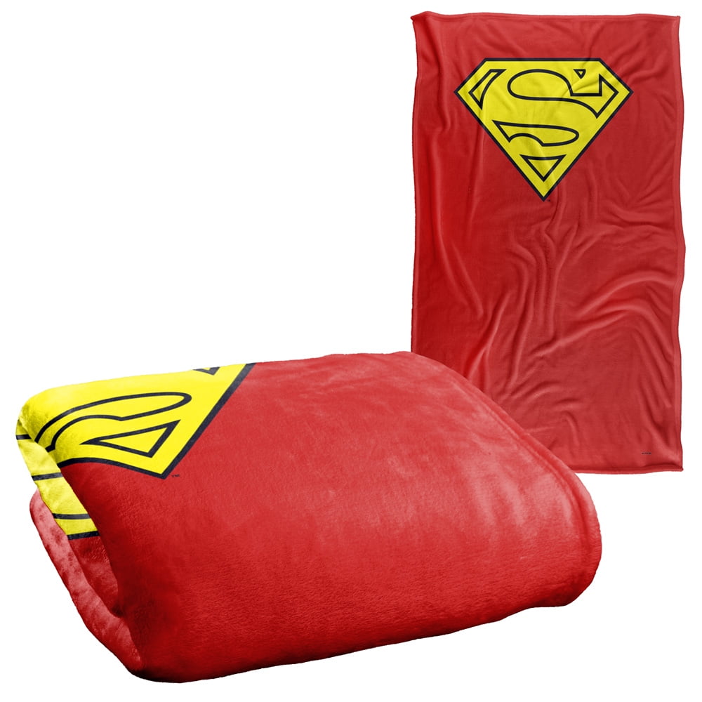 Superman Blanket, 36' x 58', Superman Cape Logo Silky Touch Super Soft ...