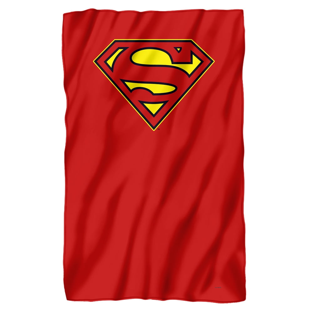 Superman Blanket, 36"x58", Superman Cape Full Color LogoFleece Blanket ...