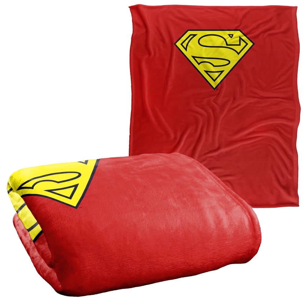 Superman Blanket, 50' x 60', Superman Cape Logo Silky Touch Super Soft ...