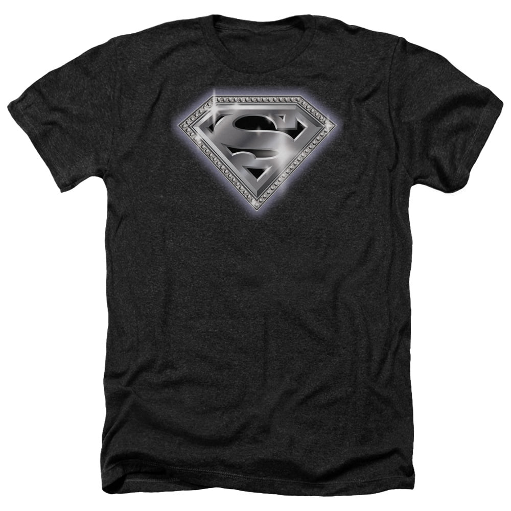 Superman - Bling Shield - Heather Short Sleeve Shirt - Large - Walmart.com