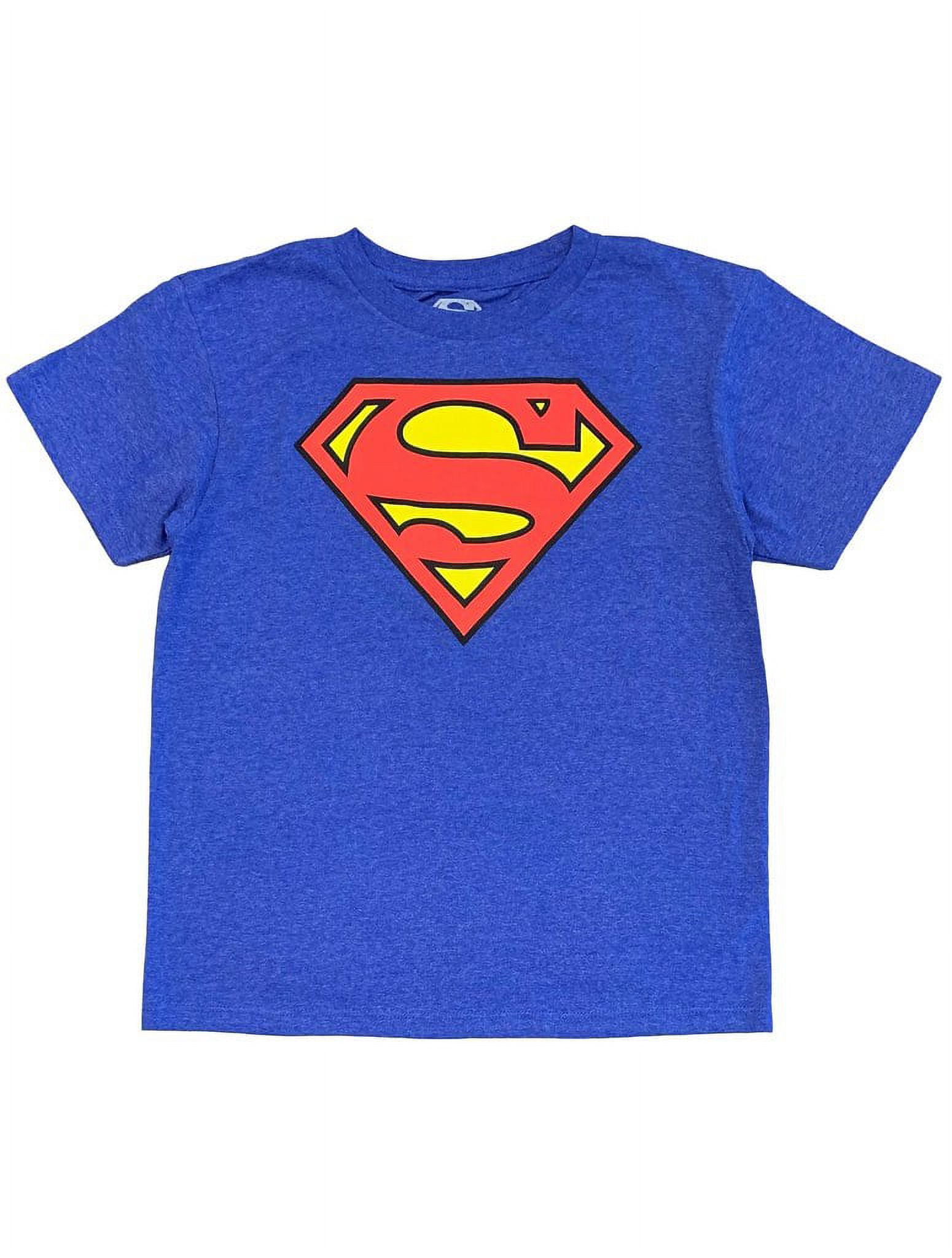 Superman Boys' Classic Shield Logo T-Shirt, Sizes 4-18 - Walmart.com