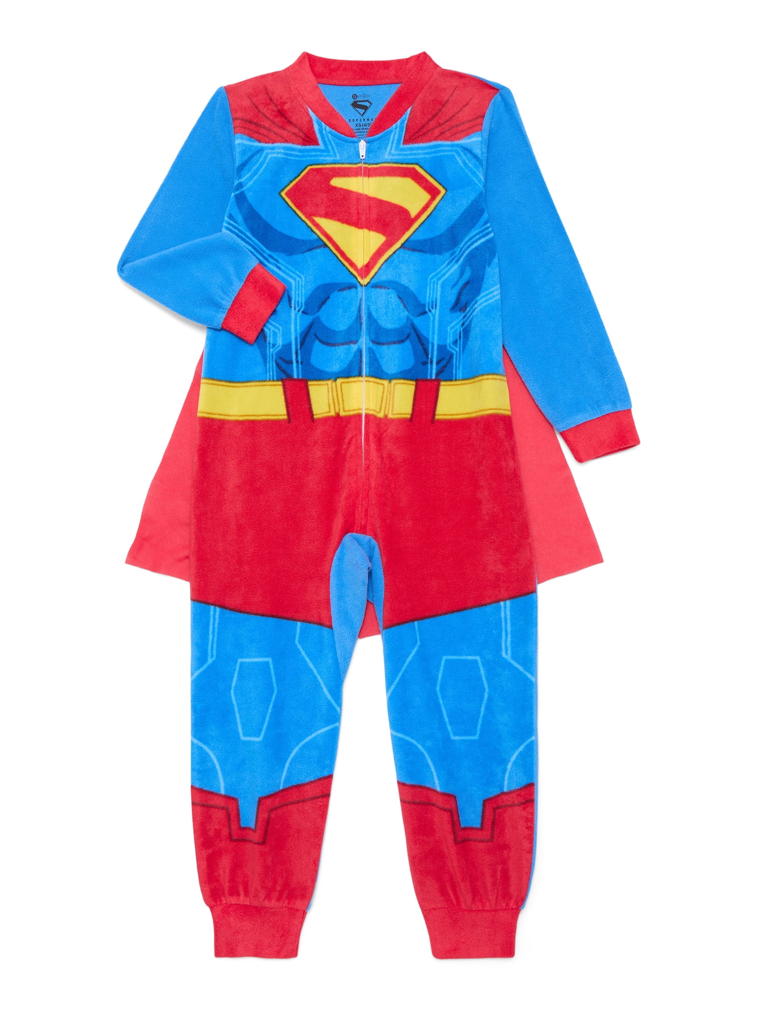 Superman Boys Cosplay Union Suit with Cape, Sizes 4-12 - Walmart.com