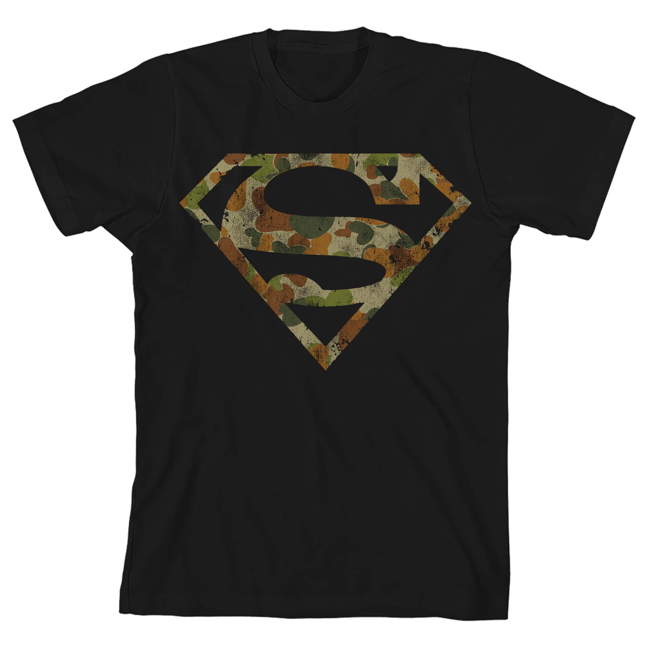 Superman Camo Logo Toddler Boy's Black T-shirt-4T - Walmart.com