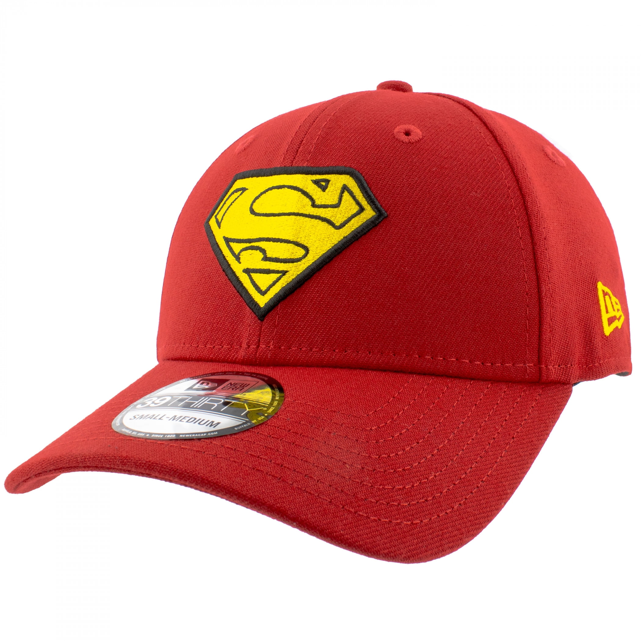 Superman Cape Logo New Era 39Thirty Fitted Hat-Medium/Large - Walmart.com