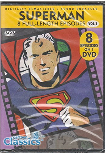 Superman Cartoon Classics: 8 Full-Length Episodes - Vol. 1 (DVD) NEW ...