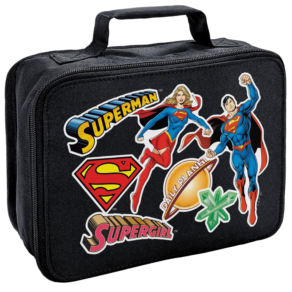 Superman - Character Super Stickers Insulated Soft Sided Lunch Box ...