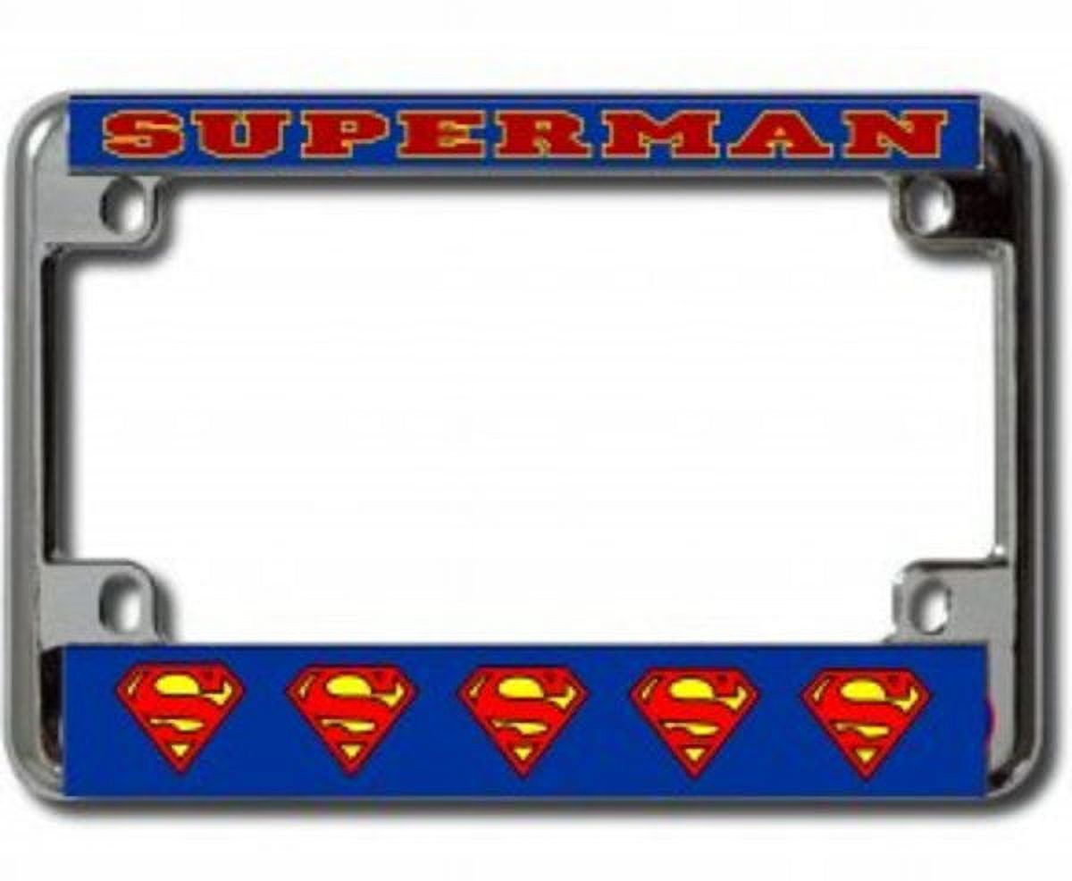 Superman Chrome Motorcycle License Plate Frame - Walmart.com