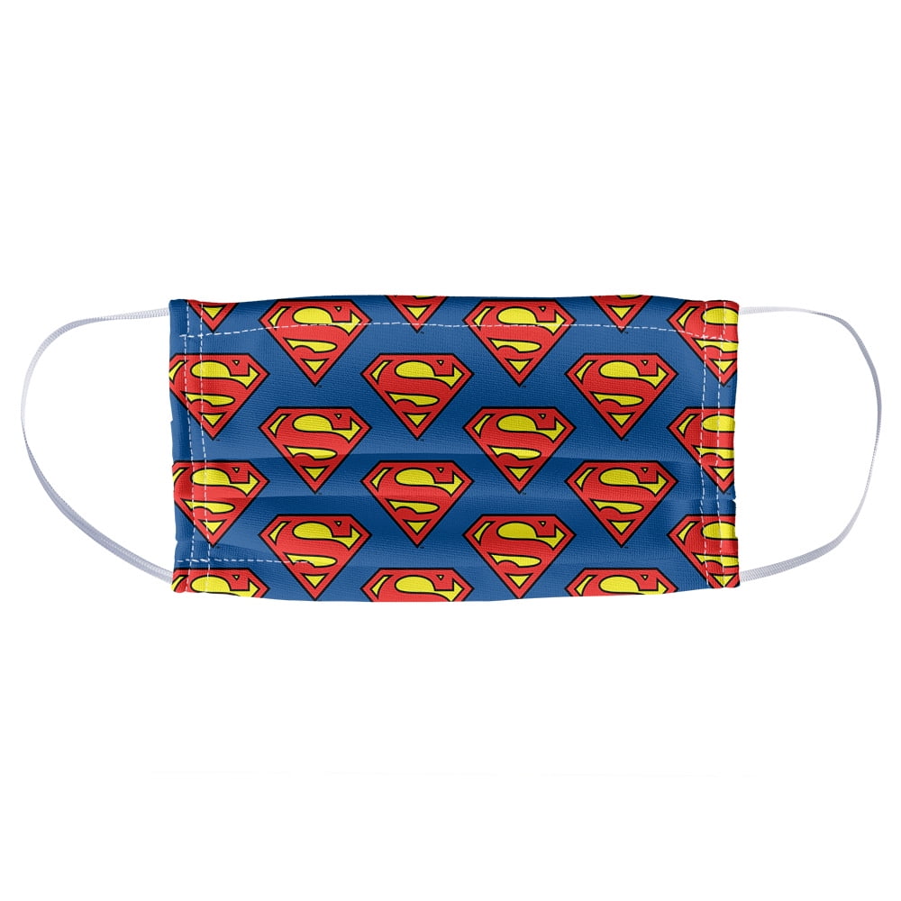 Superman Classic S Shield Logo 1-Ply Reusable Face Mask Covering ...
