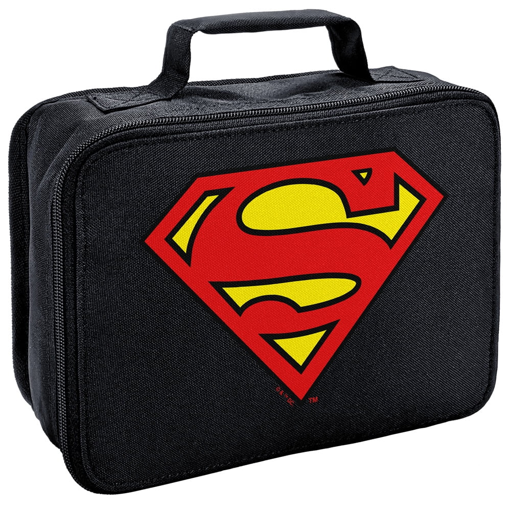 Superman Classic S-Shield Logo Insulated Soft Sided Lunch Box ...