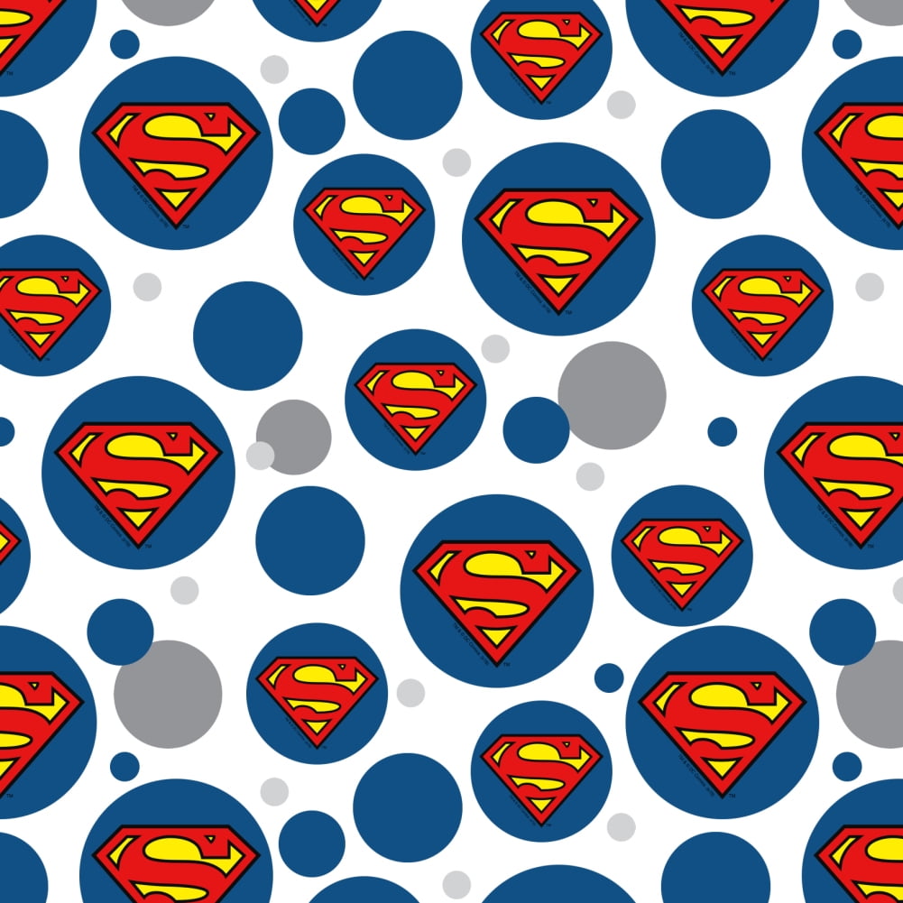 Superman Classic S Shield Logo Premium Gift Wrap Wrapping Paper Roll ...