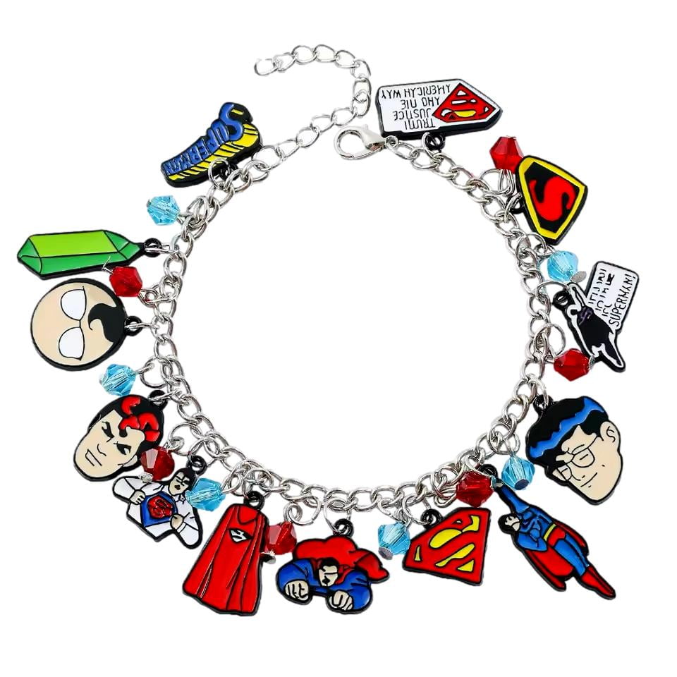 Superman Comic Book Character and Themed Charms Charm Bracelet ...
