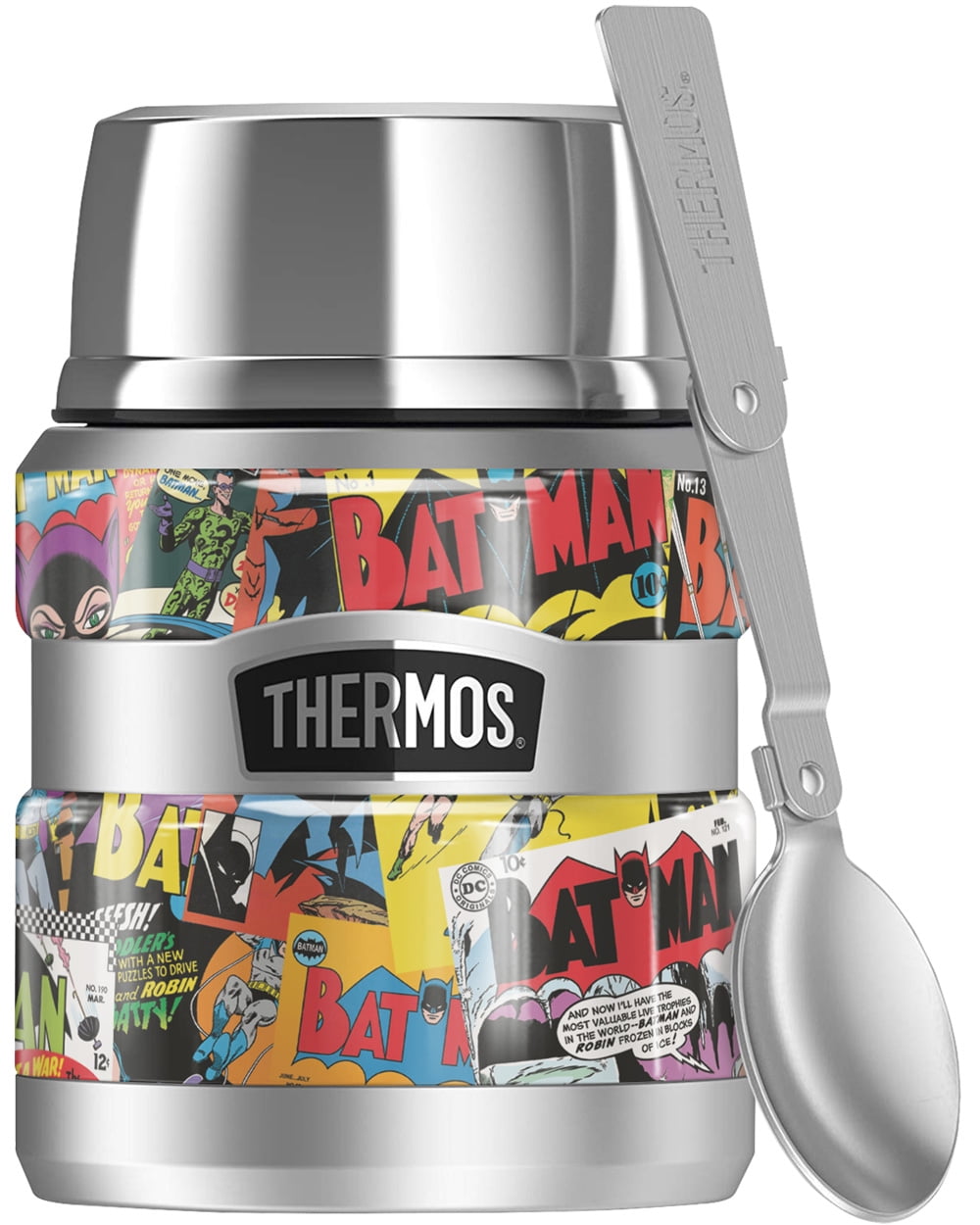 Superman Comic Covers, THERMOS STAINLESS KING Stainless Steel Food Jar ...