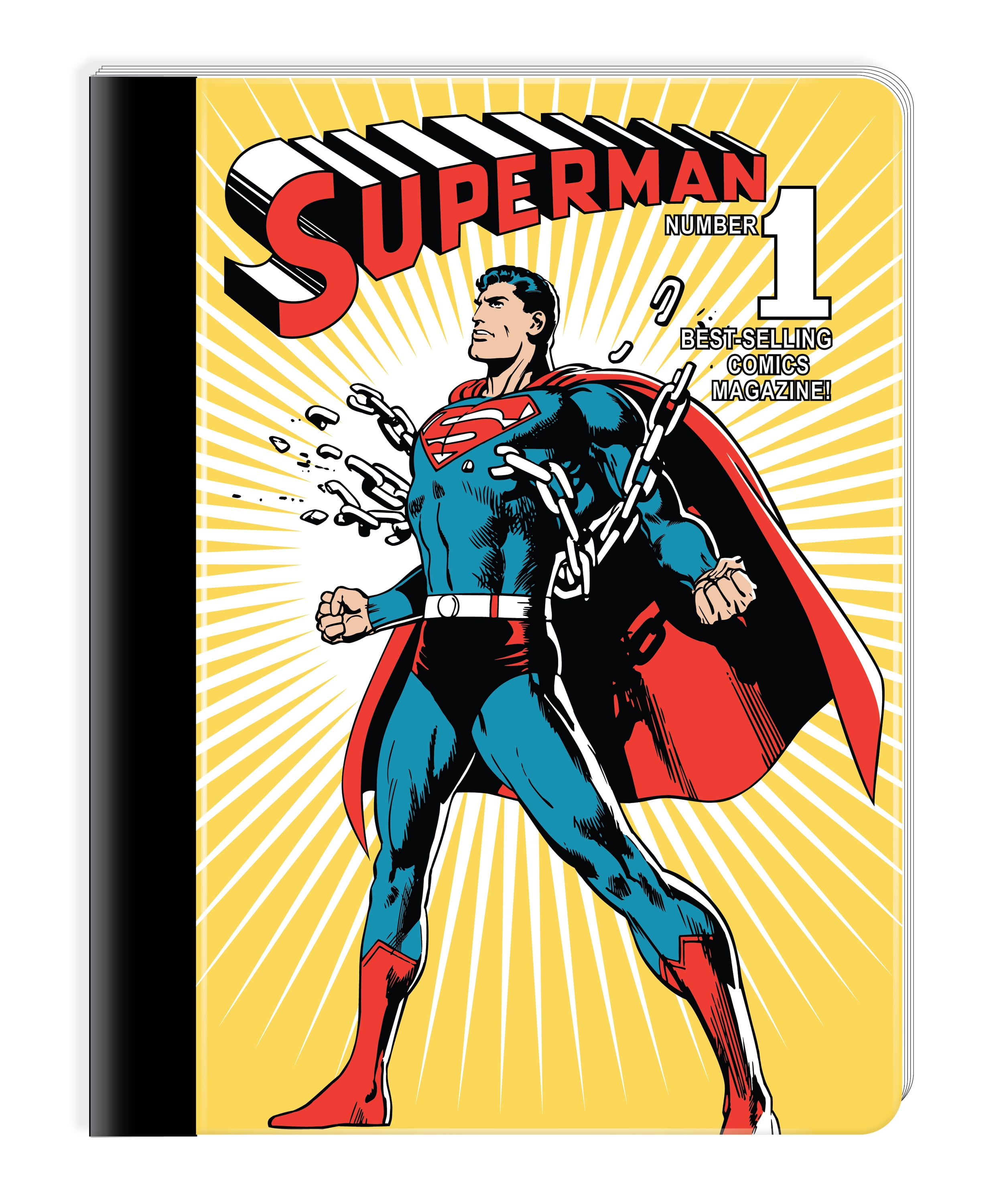 Superman Composition Writing Notebook, Wide Ruled, 7.5" x 9.75", 80 ...