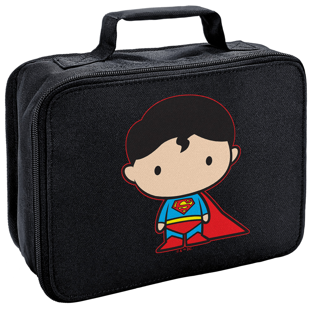 Superman Cute Chibi Character Insulated Soft Sided Lunch Box - Reusable ...