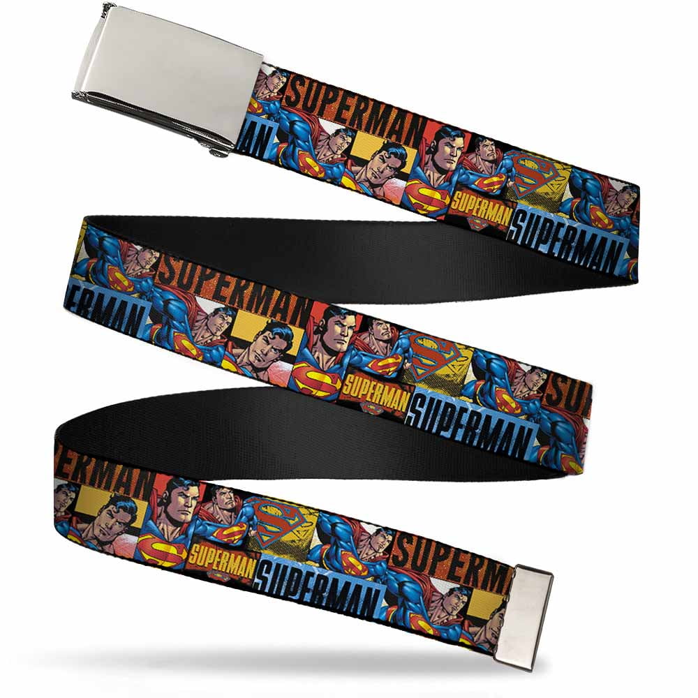DC Comics Belt, Flip Web Belt Superman Action Blocks Red Blue, 1.25 ...