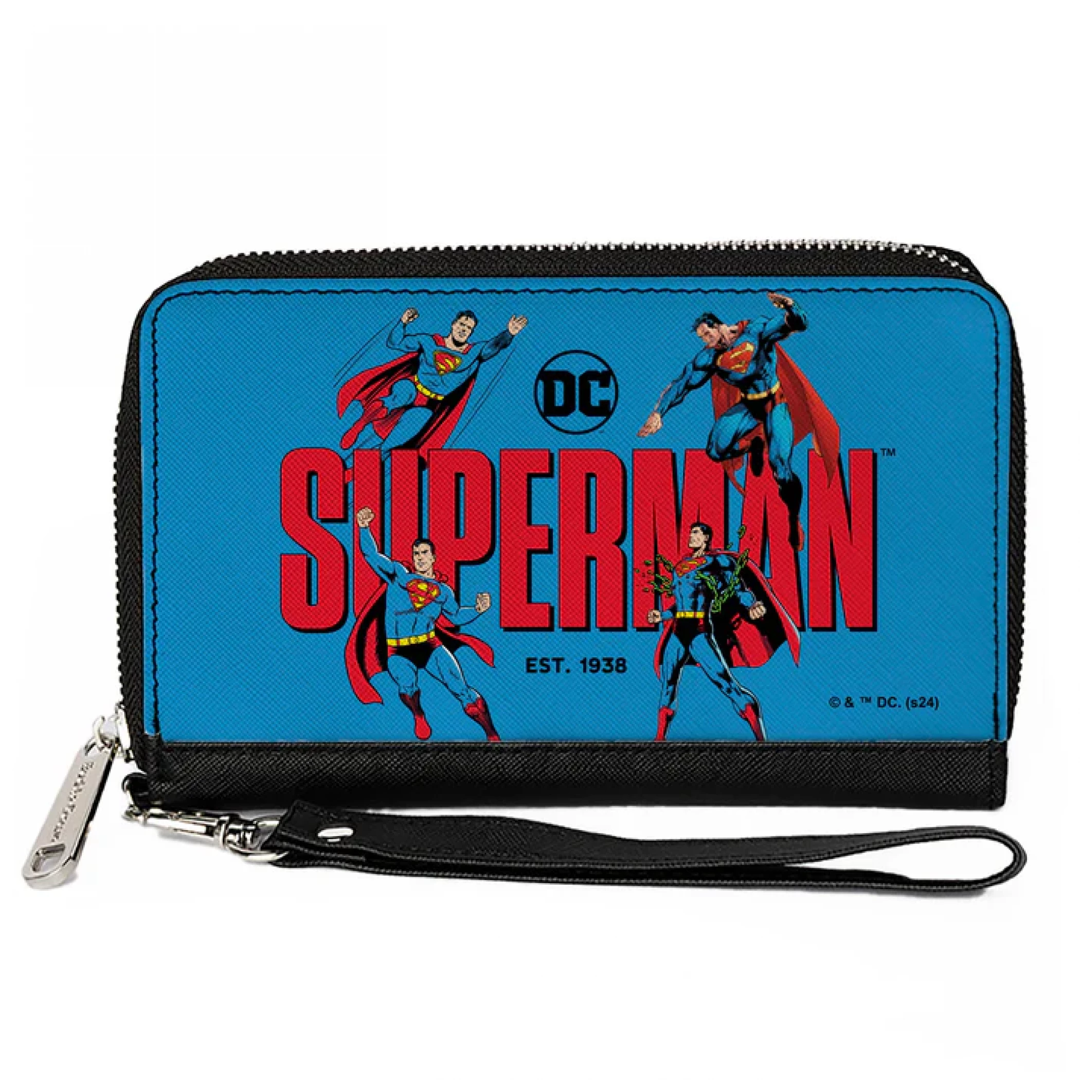 Superman Est. 1938 Action Poses Zip Around Wallet - Walmart.com
