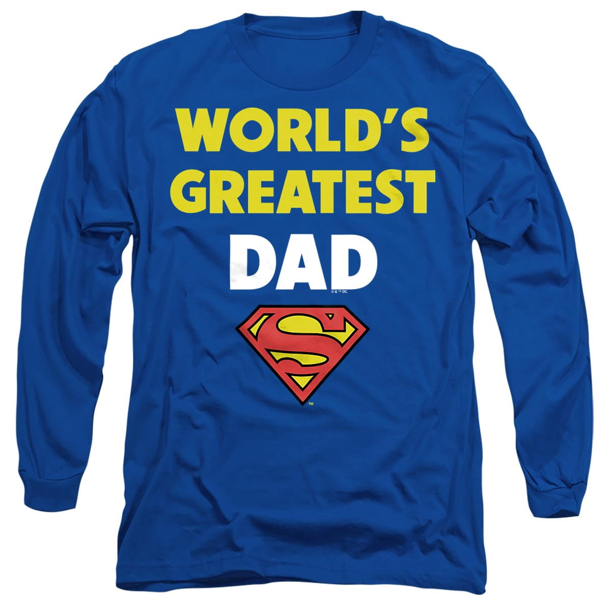 Superman Father's Day World's Greatest Dad Unisex Adult Long-Sleeve T ...