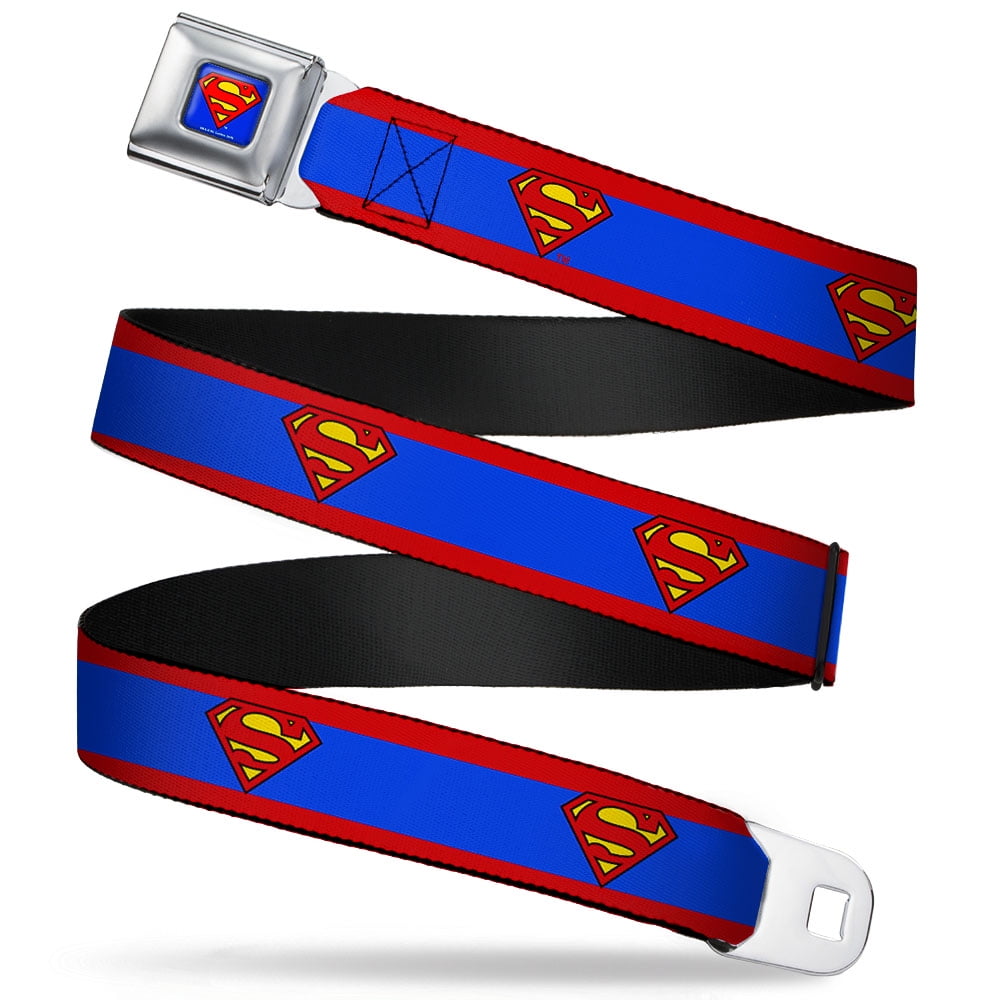 Superman Fcg Blue 1.0" Chrome Superman Shield Stripe Red Blue Webbing ...