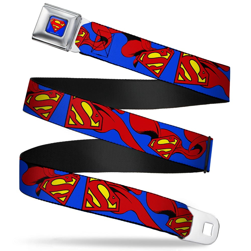 Superman Fcg Blue 1.0" Chrome Superman Shield W Cape Webbing Web Belt 1 ...