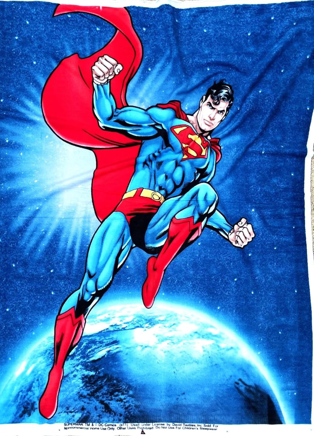 Superman Fleece Panel (Great for a No-Sew Throw Blanket Wall Hanging ...