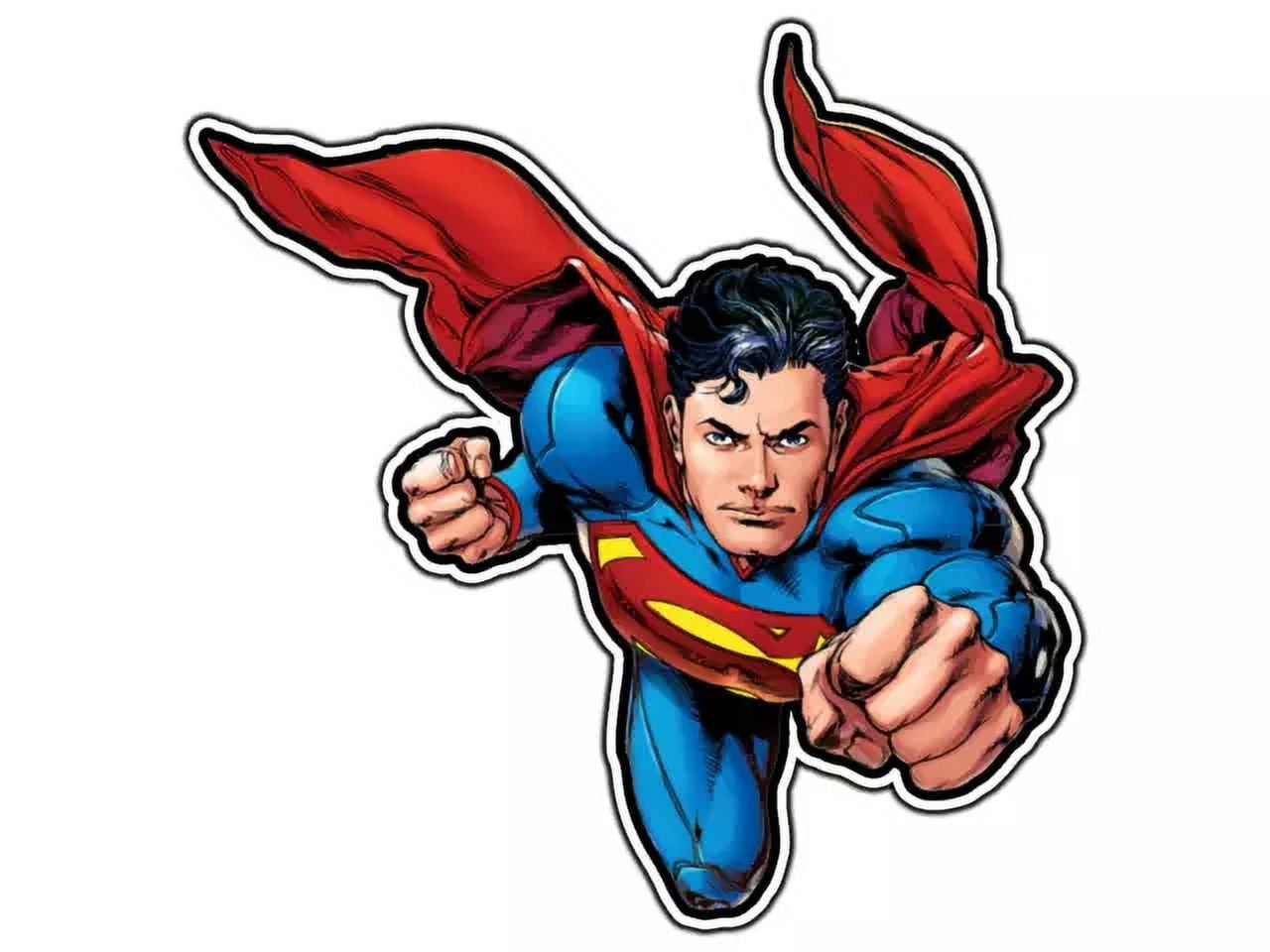 Superman Flying Cartoon Style Waterproof Sticker Phone Decal Water ...