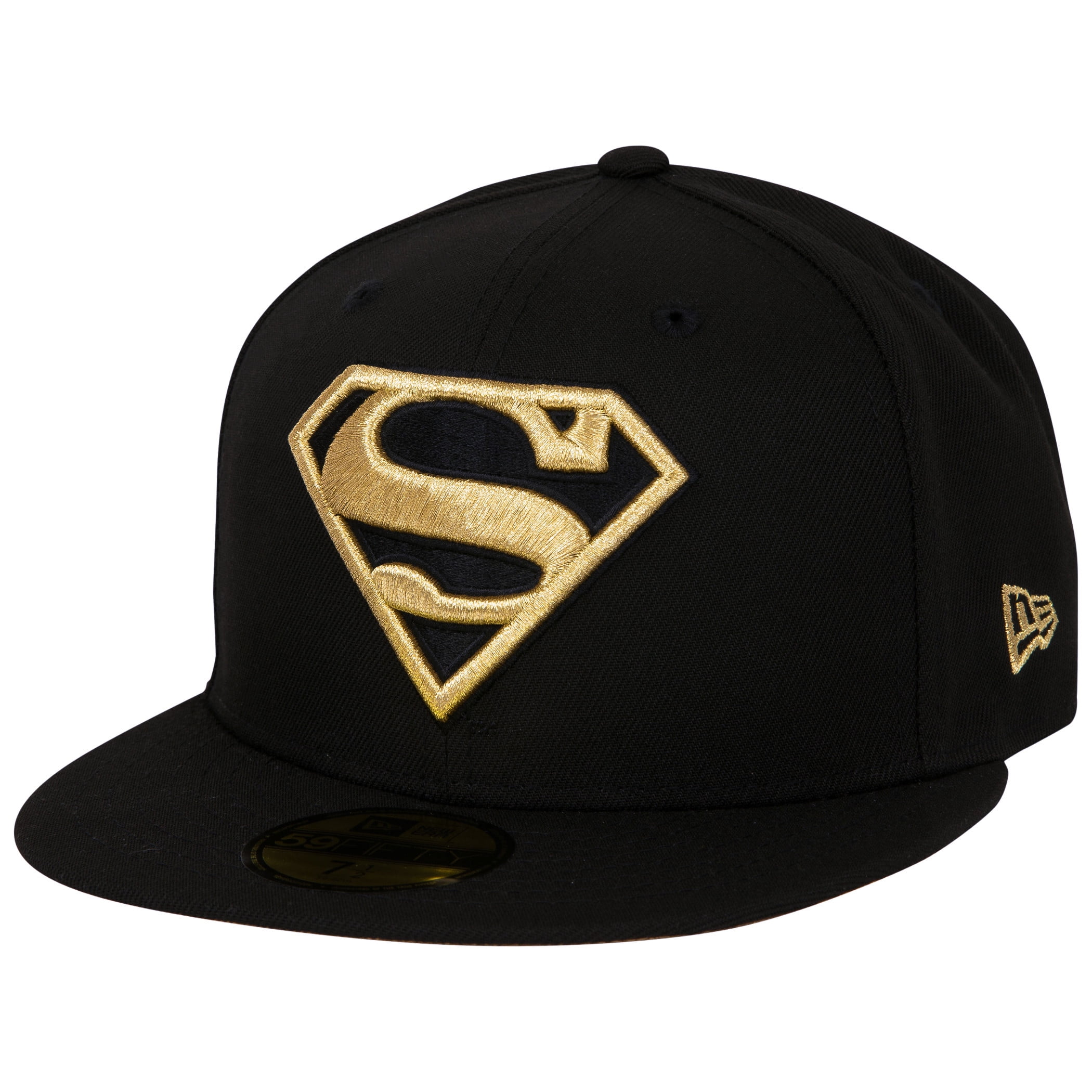 Superman Gold Logo Black Colorway New Era 59Fifty Fitted Hat-7 1/8 ...