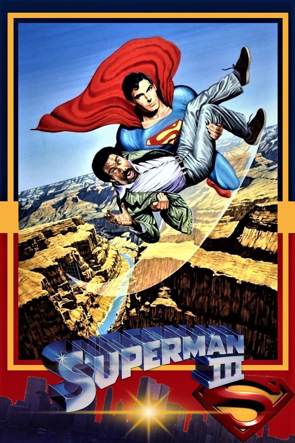 Superman III 1983 Movie Poster 24x36 Superhero Sci-Fi Comedy Action Art ...