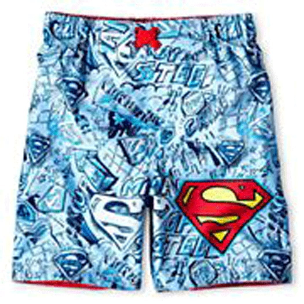 Superman Little Boys' Swim Trunks Bathing Suit 3Y Light Blue - Walmart.com