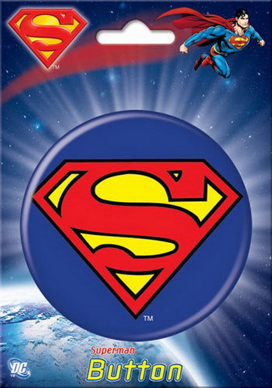 Superman Logo 3-inch Button 97017 - Walmart.com