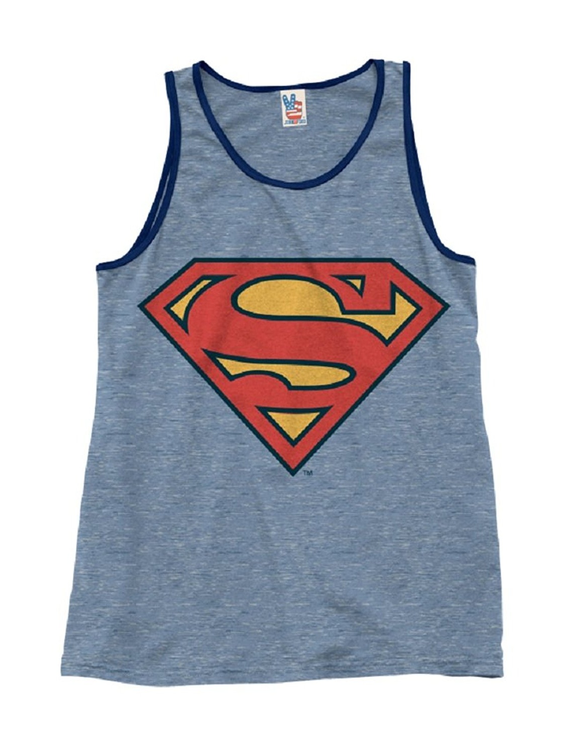 Superman Logo Adult Heather Blue Tank Top - Walmart.com