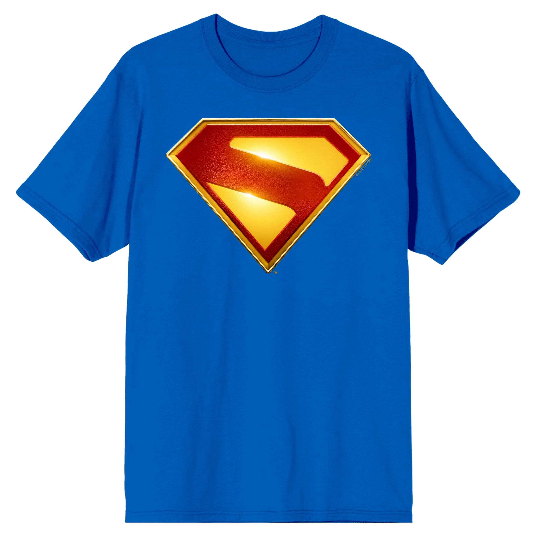 Superman Logo Adult Royal Blue Crew Neck Short Sleeve T-shirt-3XL ...