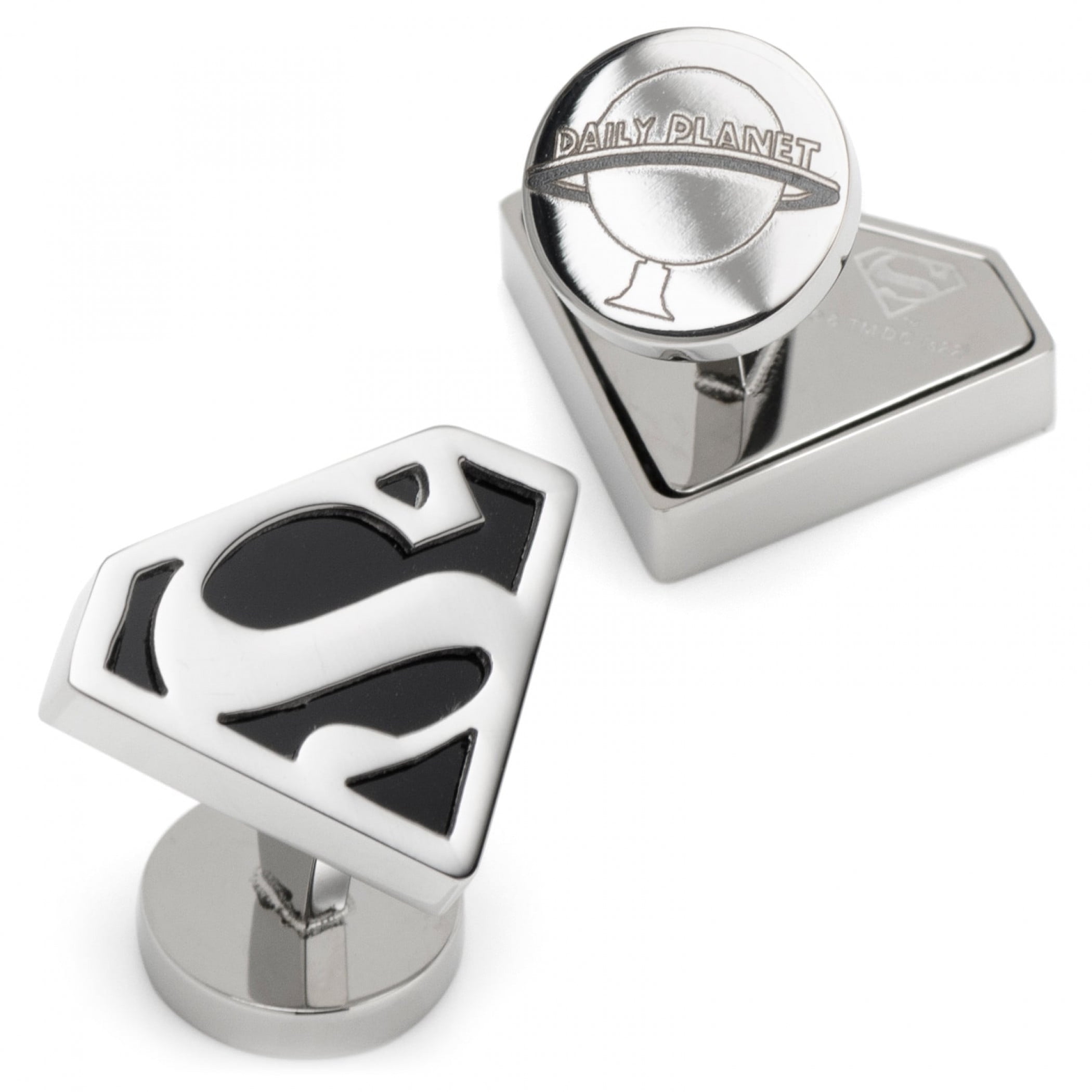 DC Superman Black Onyx Stainless Steel Cufflinks - Walmart.com