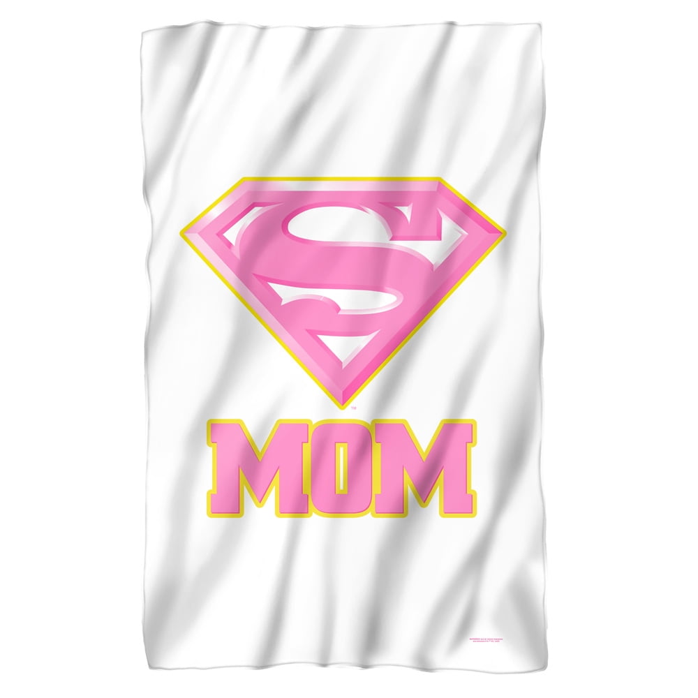 Superman - Logo Blanket, 36"x58" Super Mom Pink Fleece Blanket ...