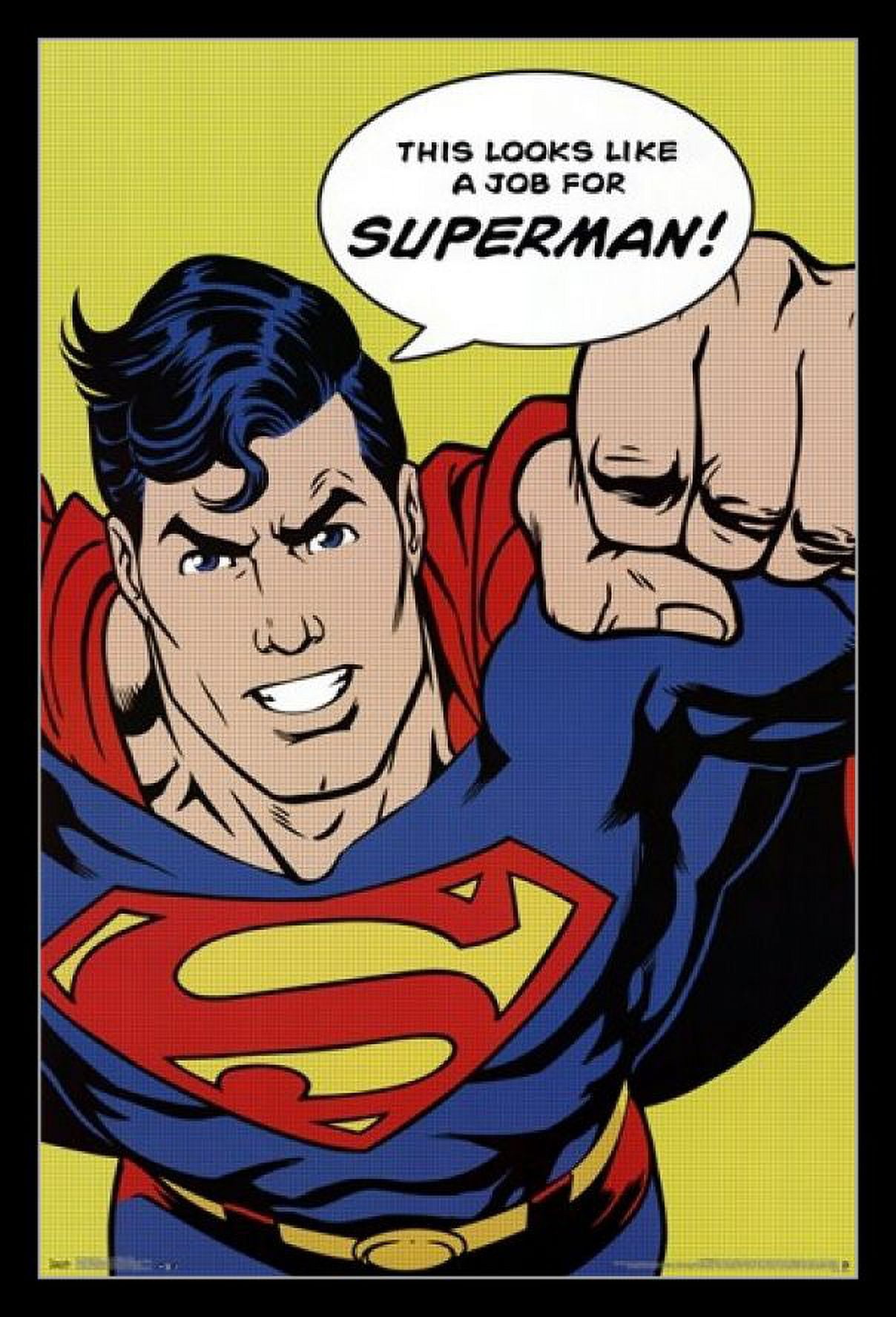 Superman - Looks Like A Job Laminated & Framed Poster Print (24 x 36 ...