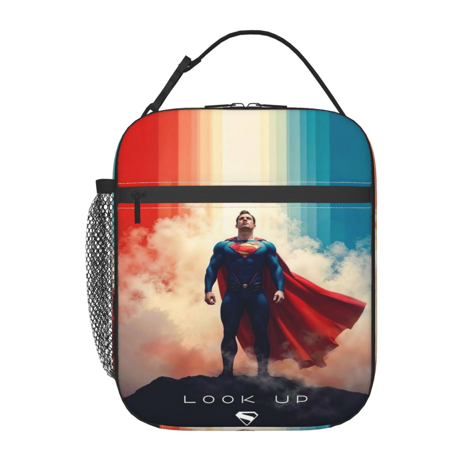 Superman Lunch Bag Portable Insulated Lunch box with Handle for Men and ...