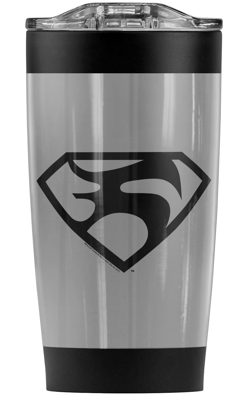 Superman Man Of Steel Black Shield Stainless Steel Tumbler 20 oz Coffee ...