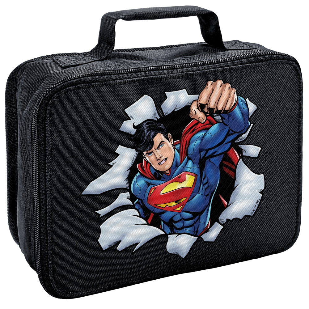 Superman - Man of Steel Insulated Soft Sided Lunch Box - Reusable Lunch ...