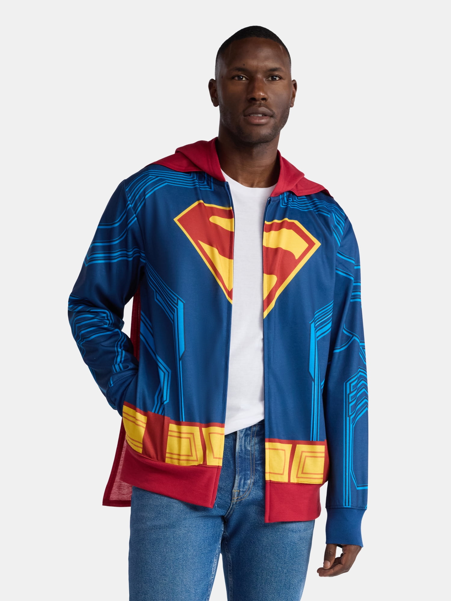 Superman, Men's & Big Men's Halloween Cosplay Hoodie, Sizes S-3XL ...