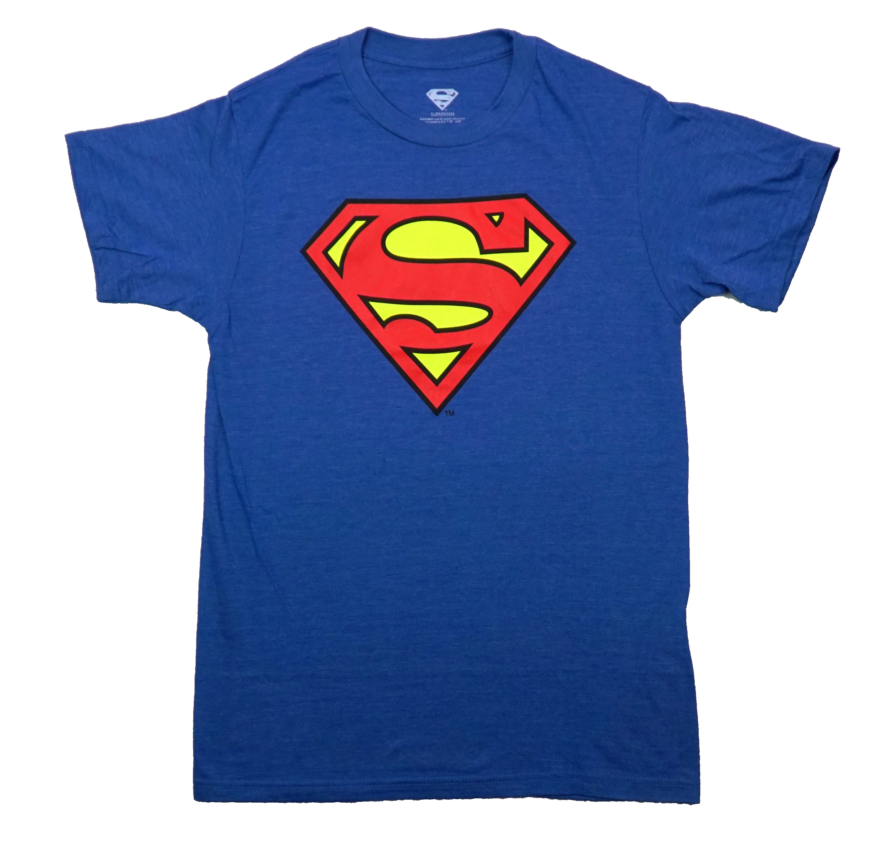 Superman Mens T-Shirt - Classic Red & Yellow Logo (Small) - Walmart.com