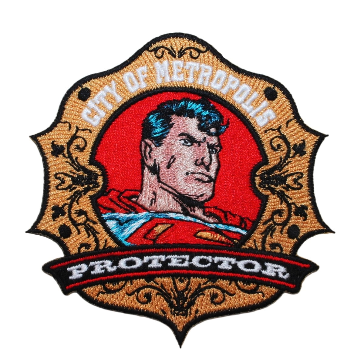 Superman "Metropolis Protector" Badge Patch DC Comics Superhero Iron-On ...